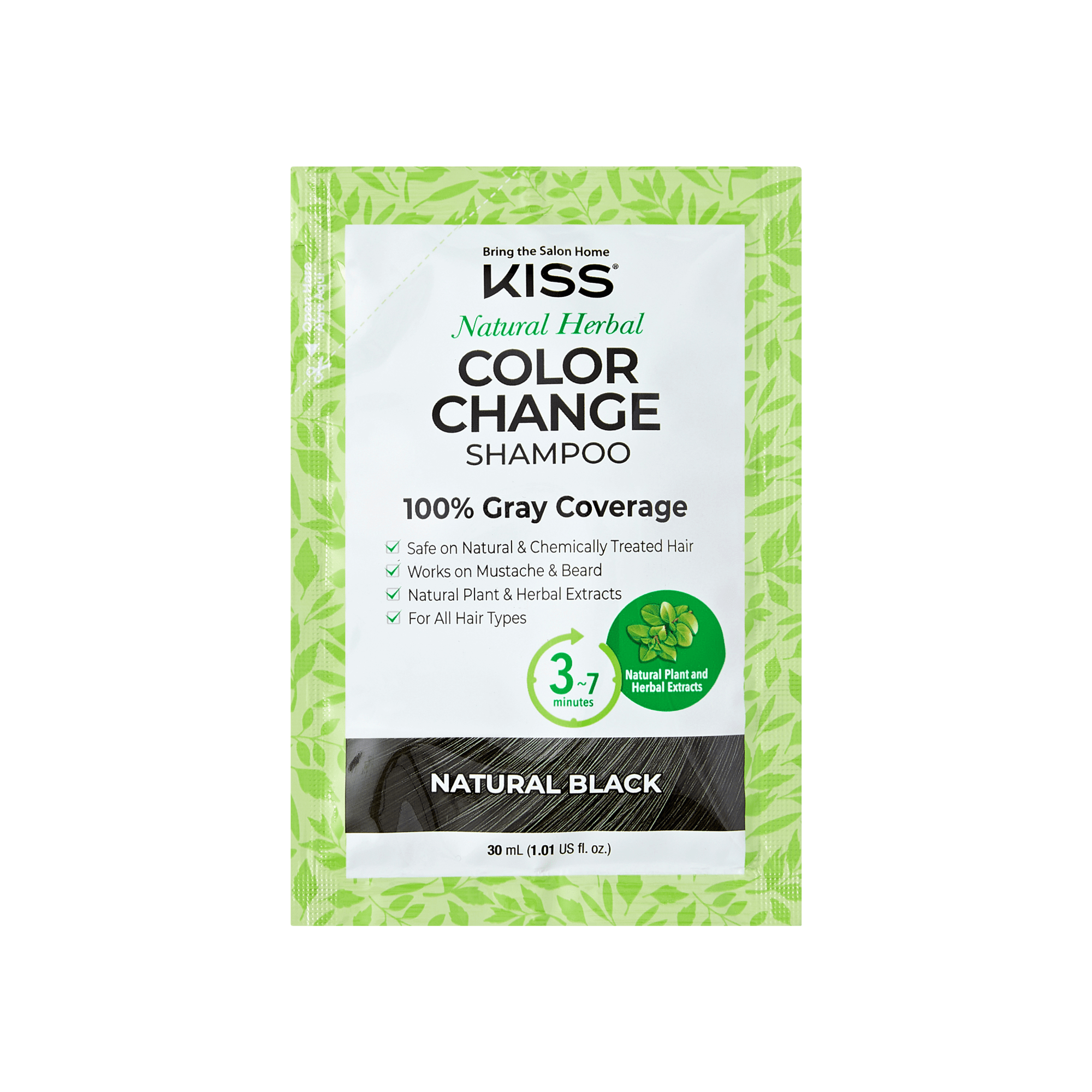 Kiss Color Change Permanent Shampoo Dye - Natural Black – KISS USA