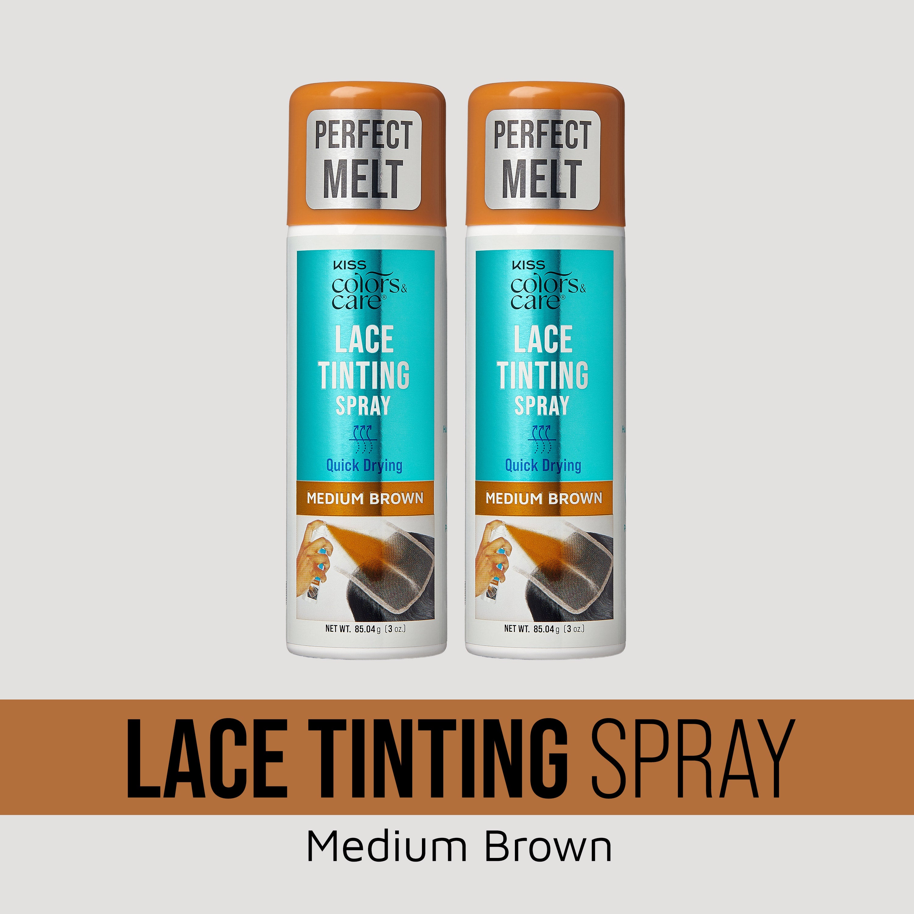 KISS Colors & Care Lace Tinting Spray Medium Brown Bundle 2 Pack – KISS USA