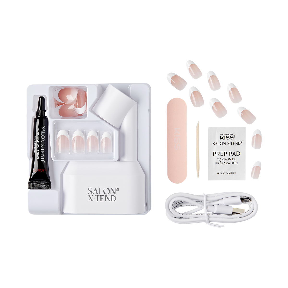 KISS Salon X-tend LED Soft Gel Starter Kit System – Pure – KISS USA