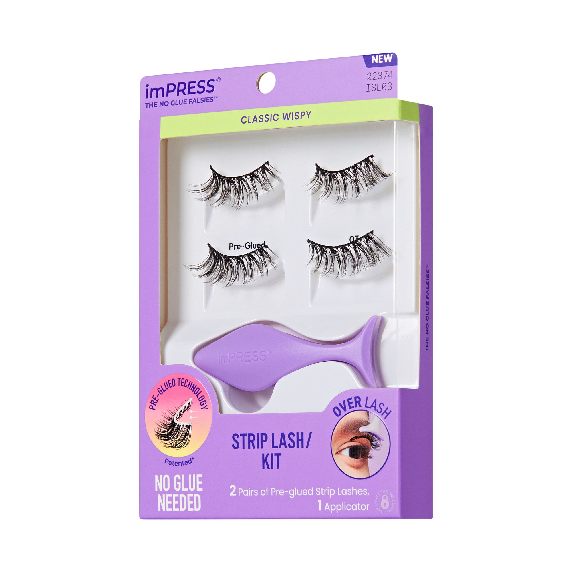 Impress Falsies Pre-Glued Strip Lashes Kit - Classic Wispy – KISS USA