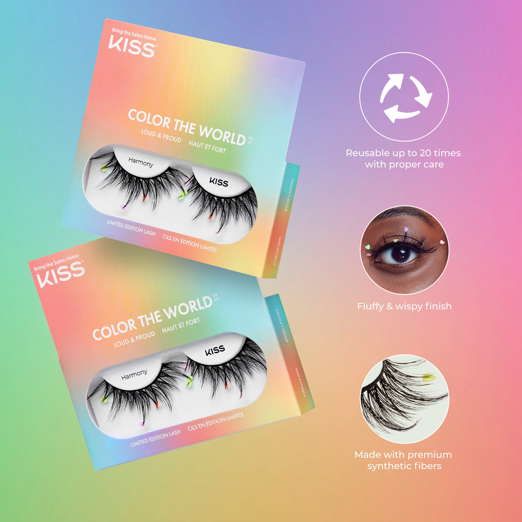 KISS 'Color The World' Pride False Eyelashes - Harmony – KISS USA