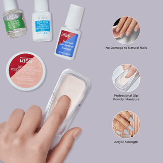 KISS Salon Dip Powder Nail Kit All-in-One Professional Dipping System ...