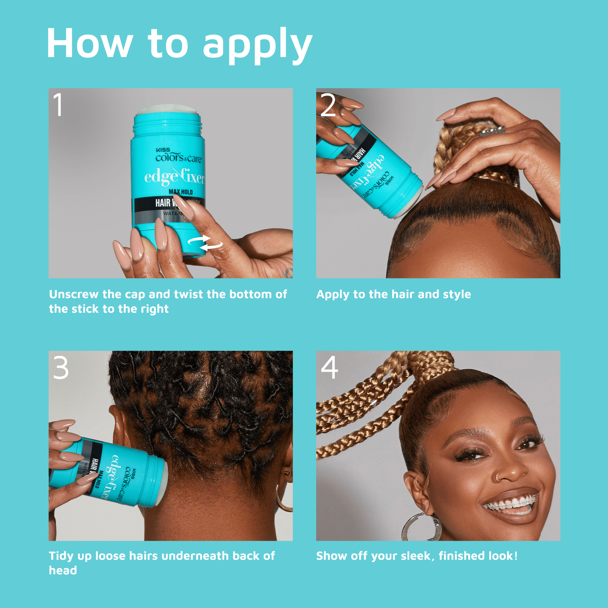 KISS Colors & Care Edge Fixer Wax Stick – Mango – KISS USA